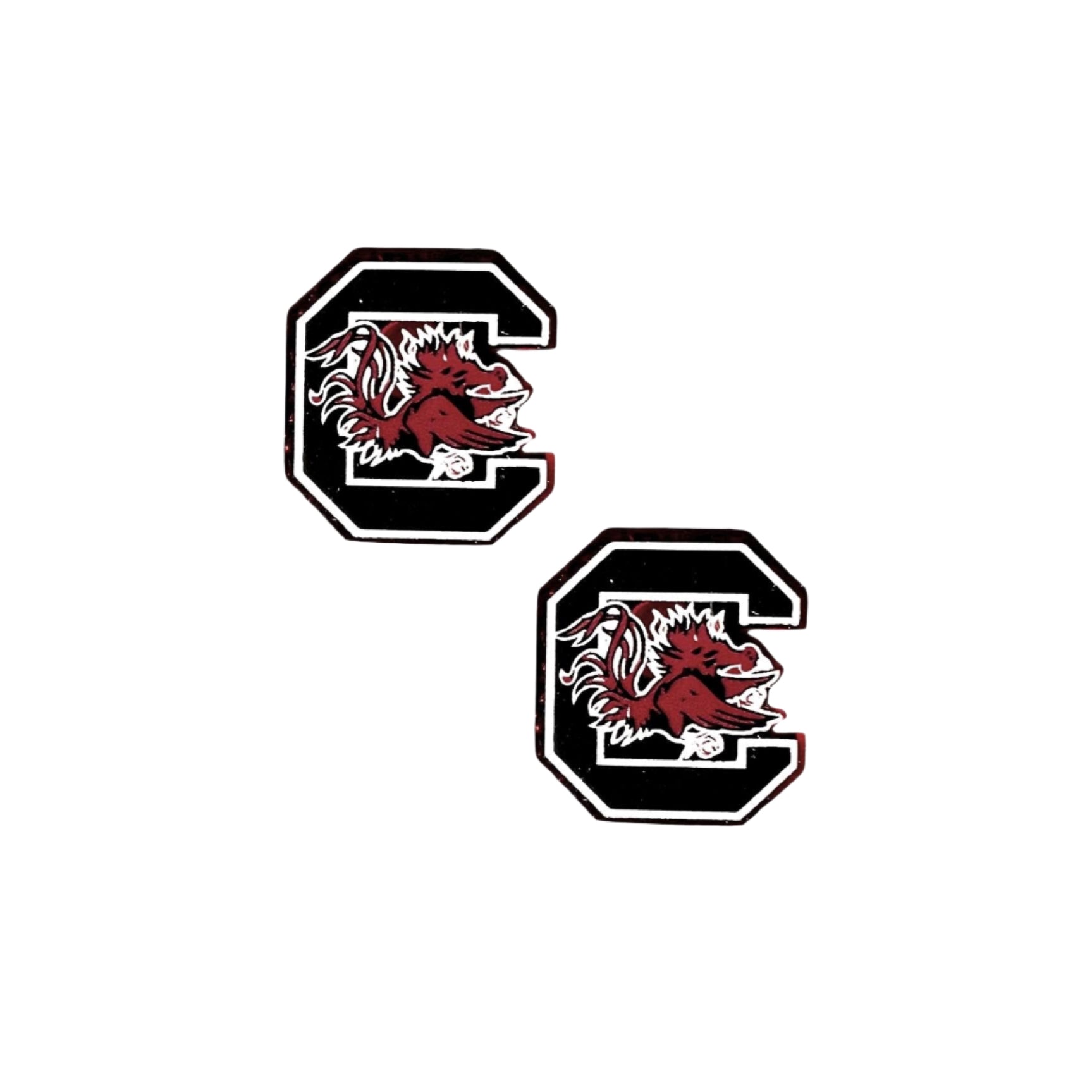 University of South Carolina Garnet Logo Studs – Brianna Cannon