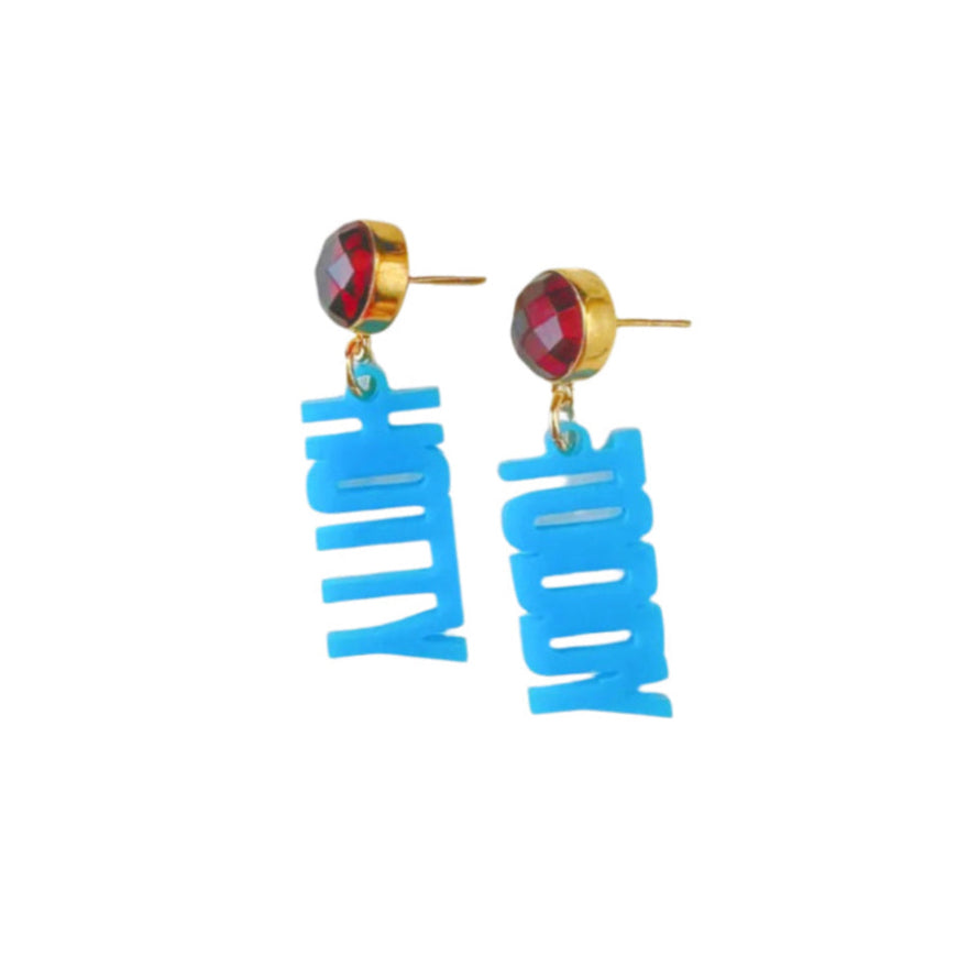 Ole Miss Mini Powder Blue HOTTY TODDY Earrings – Brianna Cannon