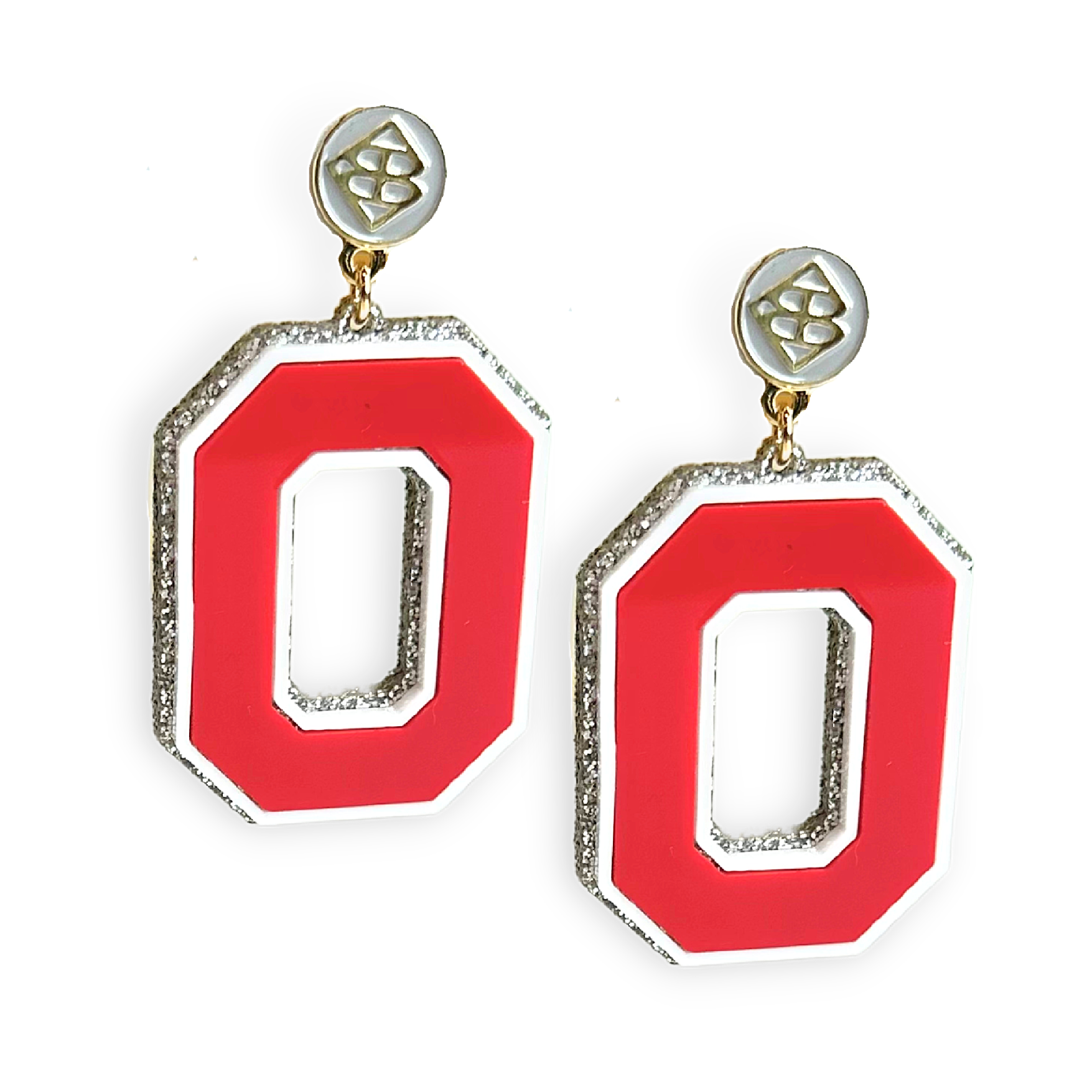 Ohio State Logo Earrings – Brianna Cannon