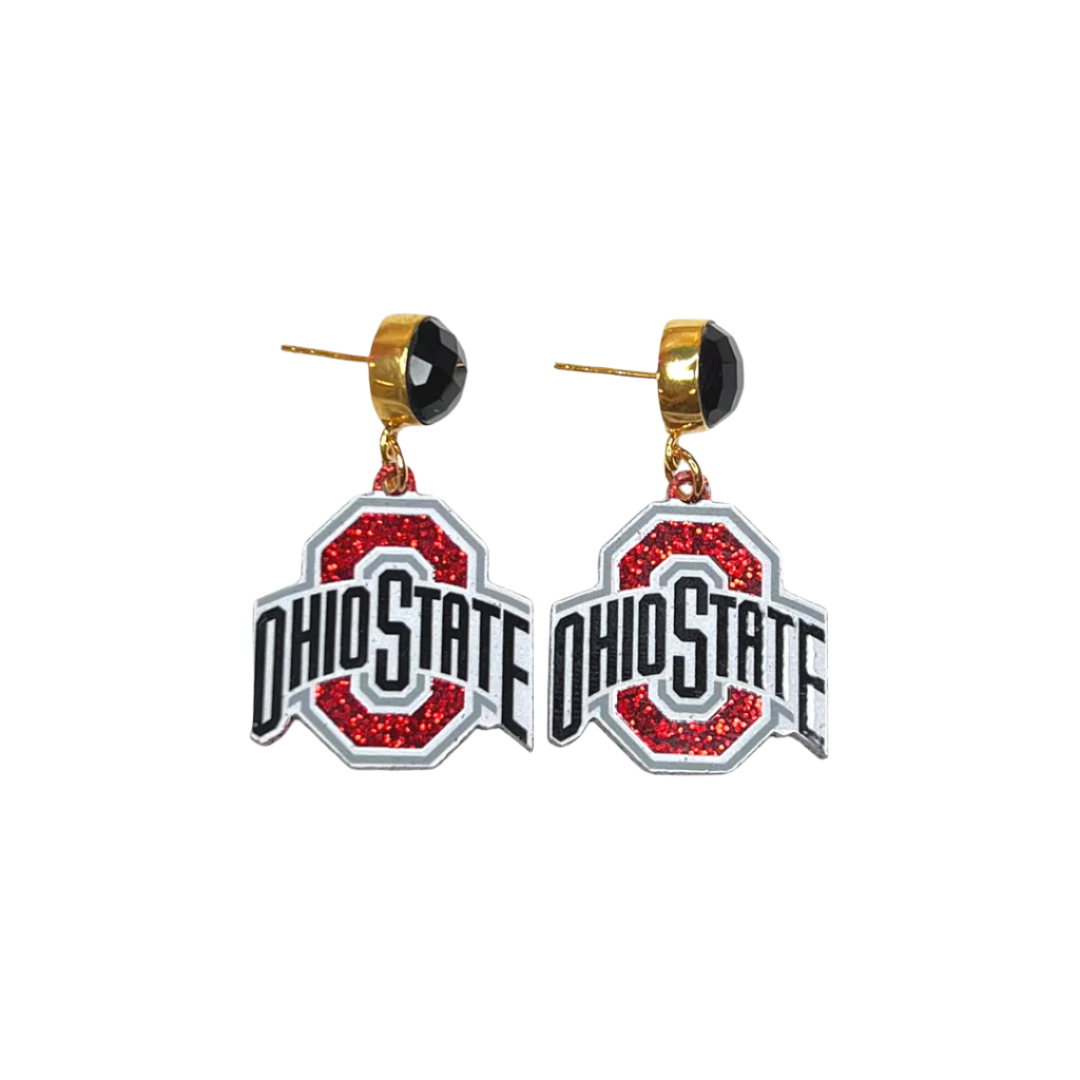 Ohio State Mini Logo Earrings – Brianna Cannon