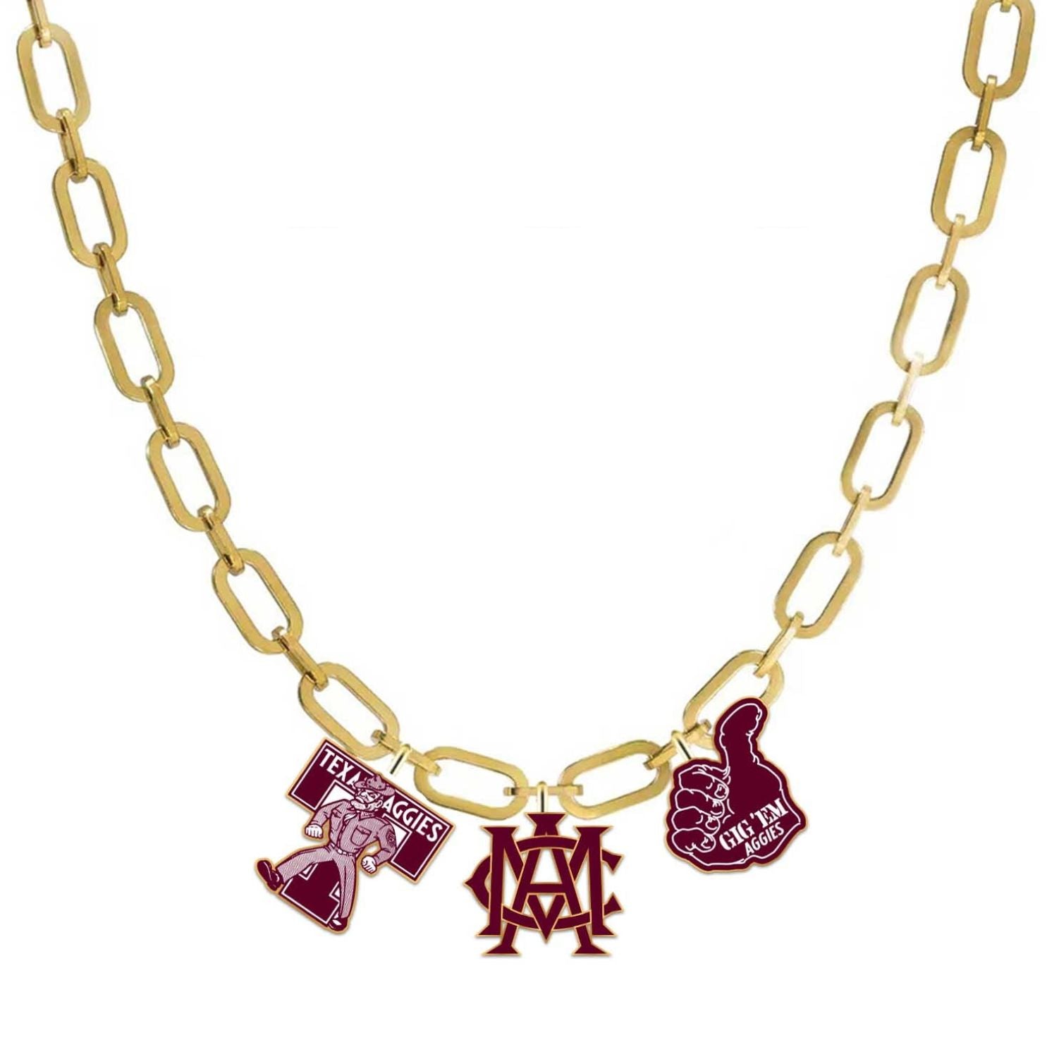 College Vault Texas A&M Charm Necklace - Vintage TAMU Necklace ...