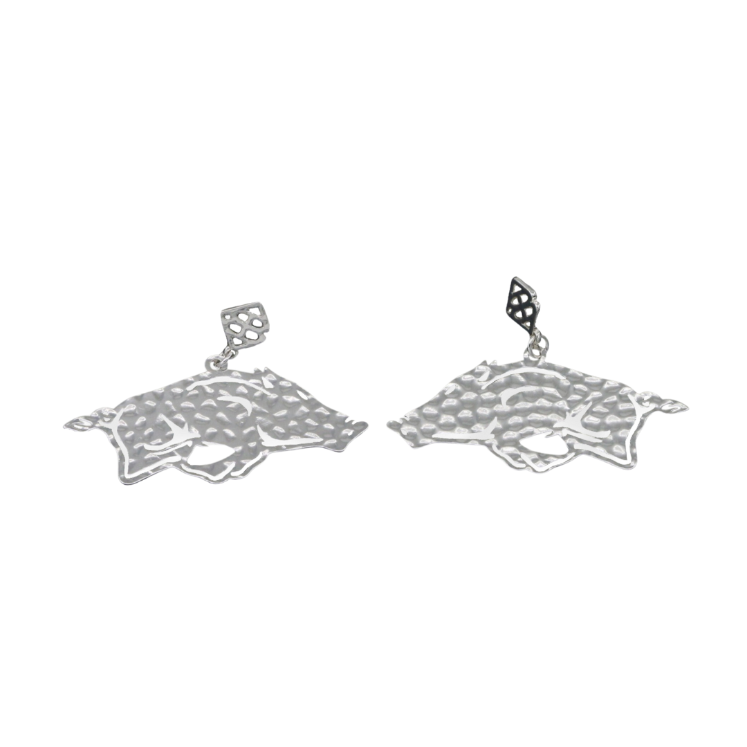Arkansas Silver Running Razorback Earring with BC Logo – Brianna Cannon