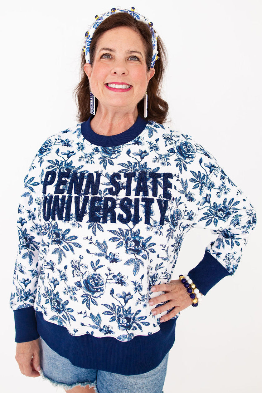 Penn State Floral Toile Sweatshirt - Nittany Lions College Sweatshirt ...
