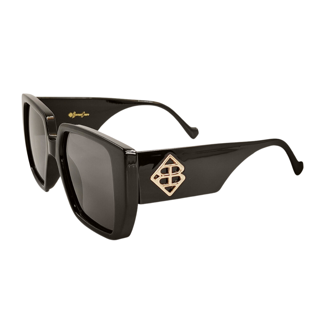 Classic Black BC Square Sunglasses with Polarized Lenses – Brianna Cannon