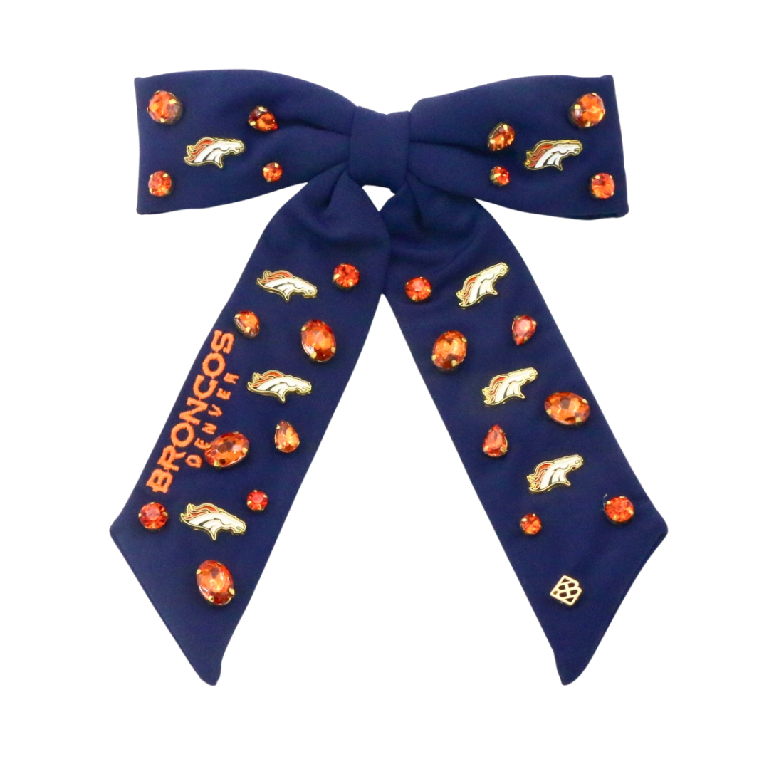 Denver Broncos Navy Bow Barrette – Brianna Cannon