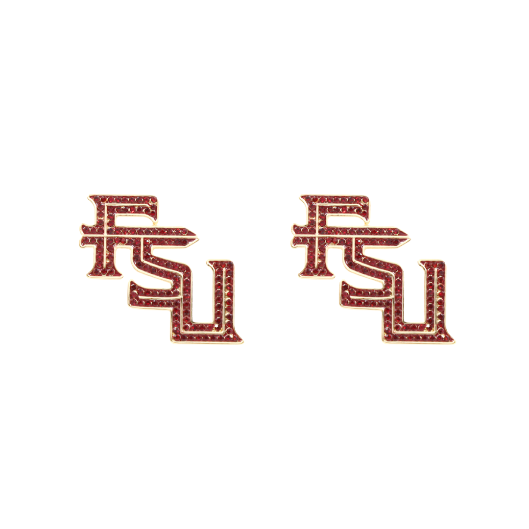Florida State Pavé Logo Studs – Brianna Cannon