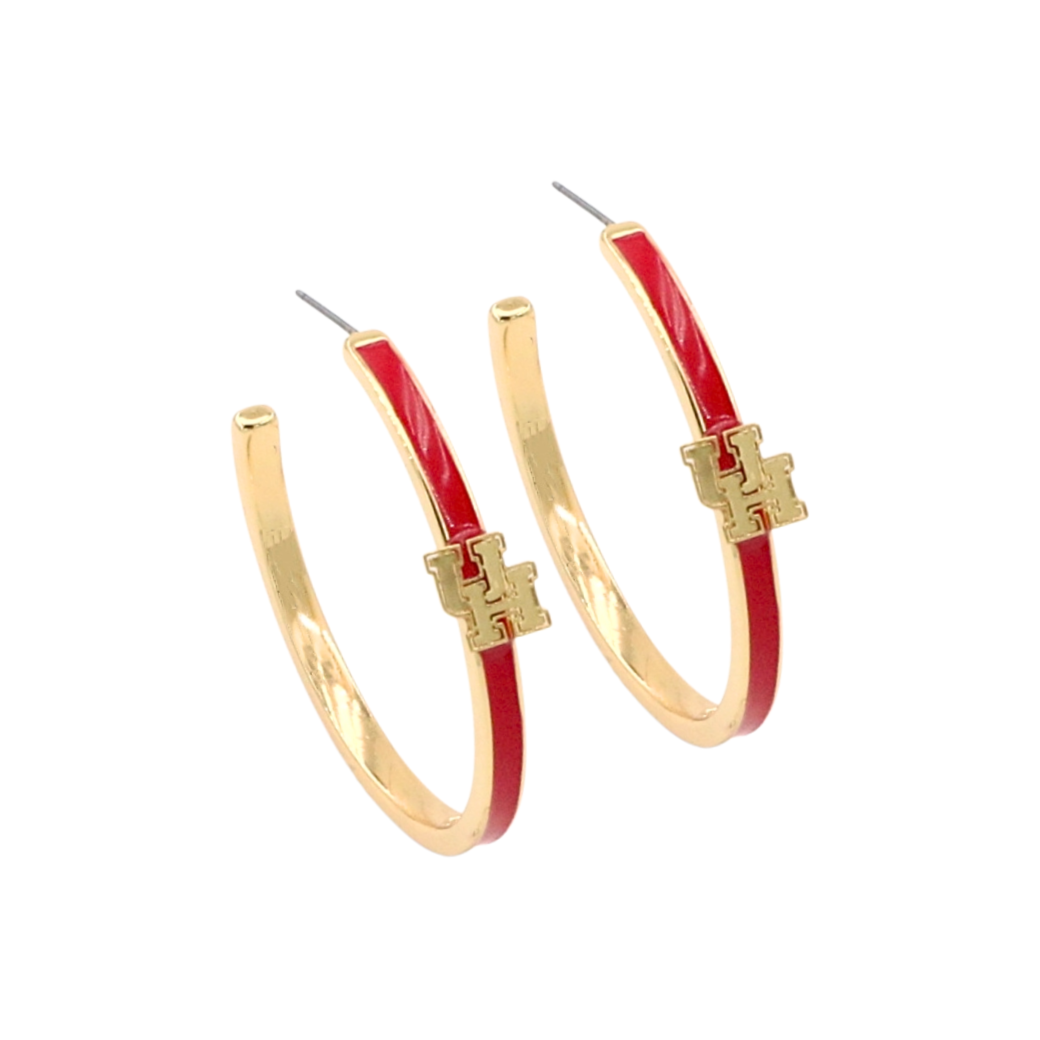 Houston Logo Hoop Earrings – Brianna Cannon