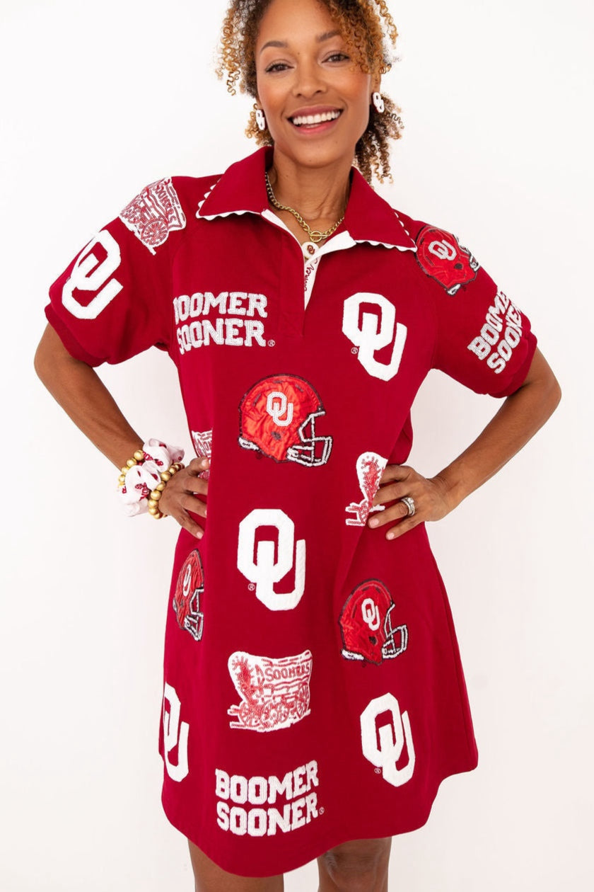 Oklahoma Logo Patch Dress - Sooners Gameday Dress | Brianna Cannon