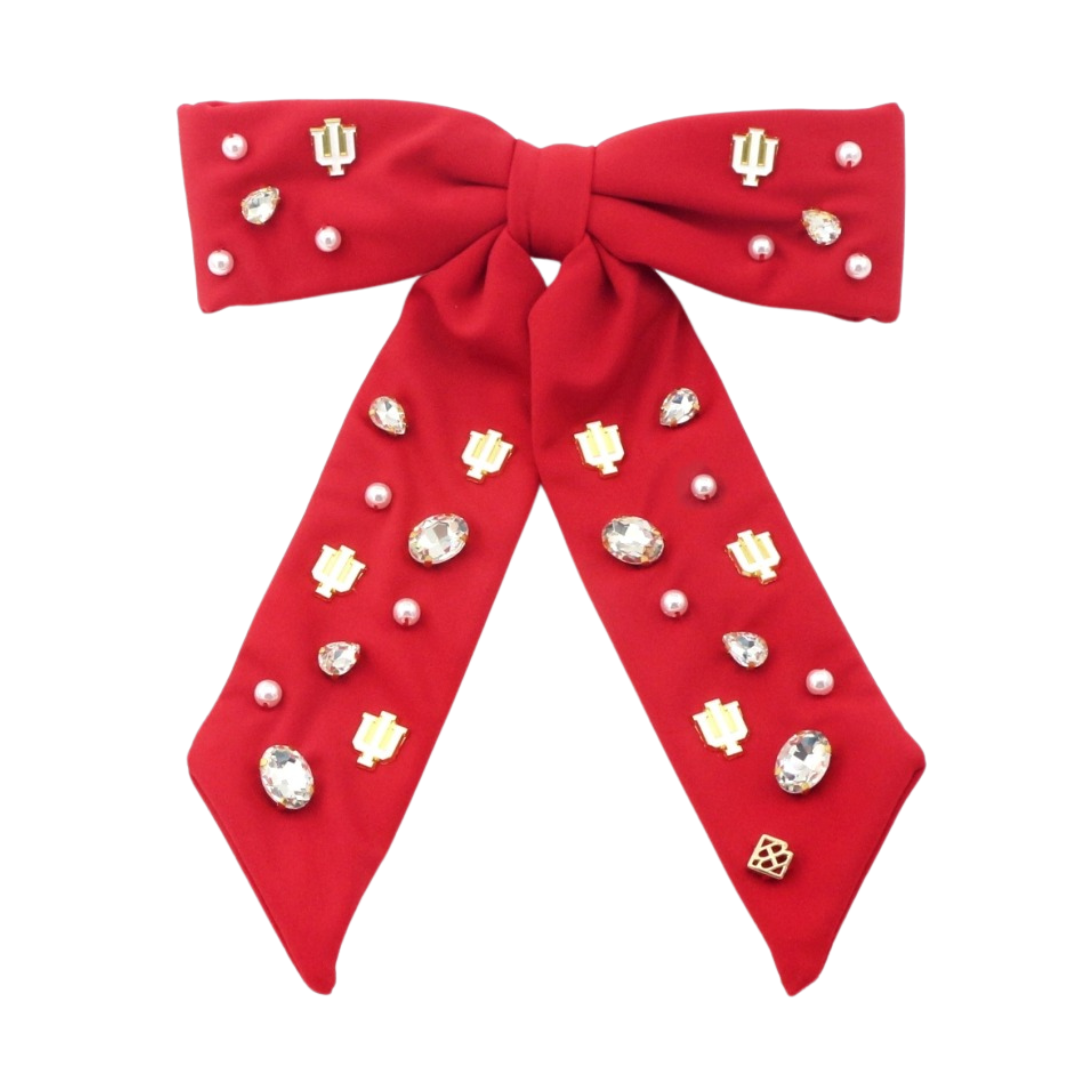 Indiana Crimson Bow Barrette – Brianna Cannon