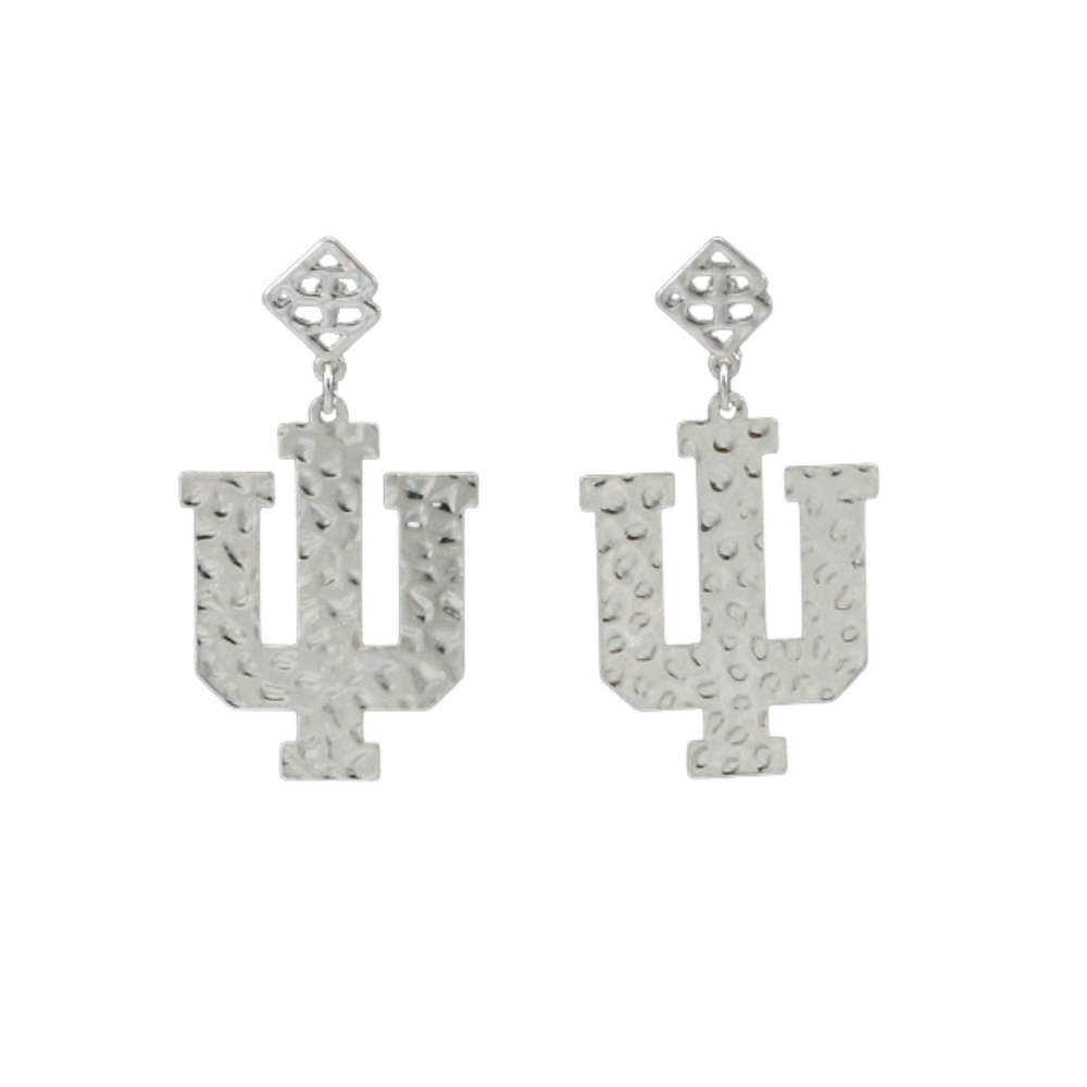 Indiana Silver Logo Earring with BC Logo – Brianna Cannon