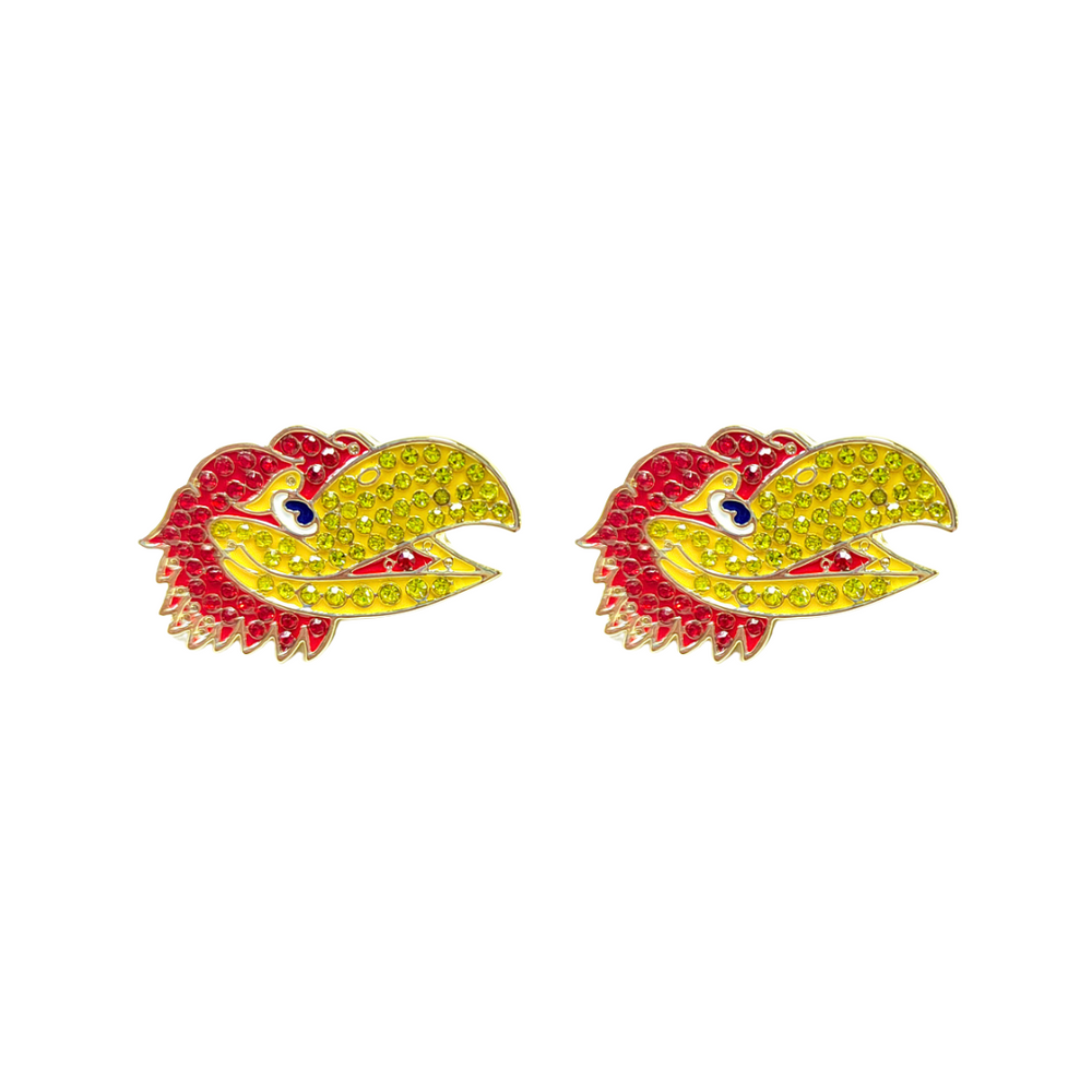 Kansas Pavé Logo Studs – Brianna Cannon