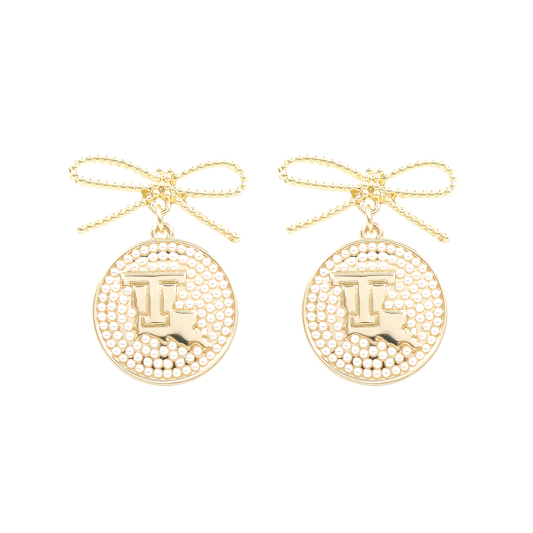 Louisiana Tech Logo Pearl Medallion Earring – Brianna Cannon