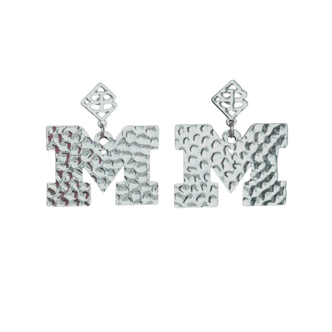Michigan Silver Logo Earring with BC Logo – Brianna Cannon