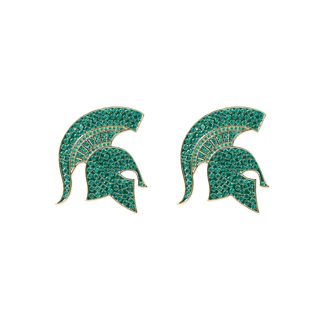 Michigan State Pavé Logo Studs – Brianna Cannon