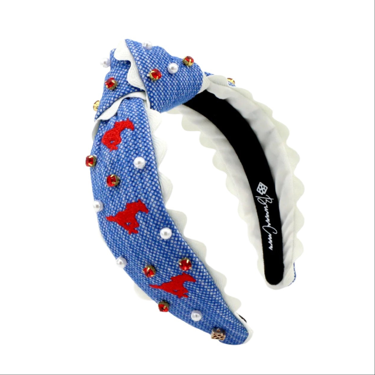 SMU Child Size Mustang Cross Stitch Headband – Brianna Cannon