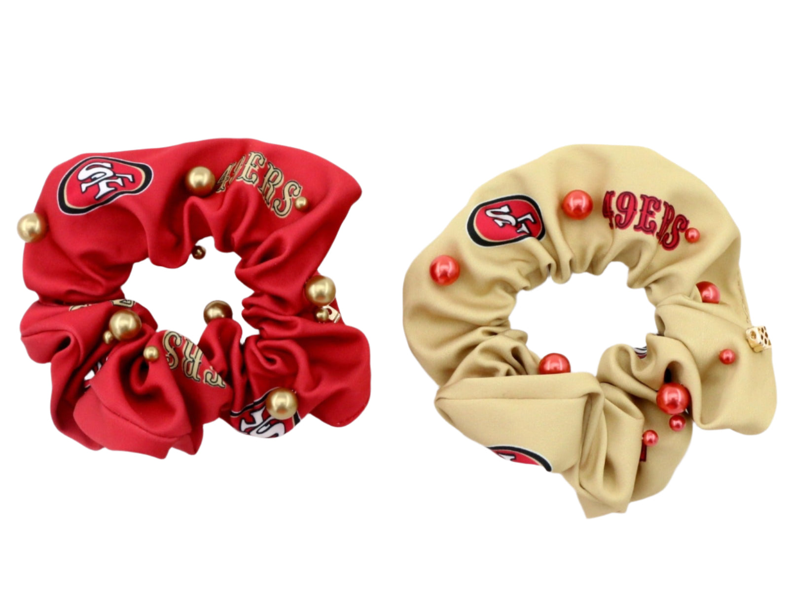 San Francisco 49ers Red and Gold Dual Scrunchie - NFL Hair Accessory ...