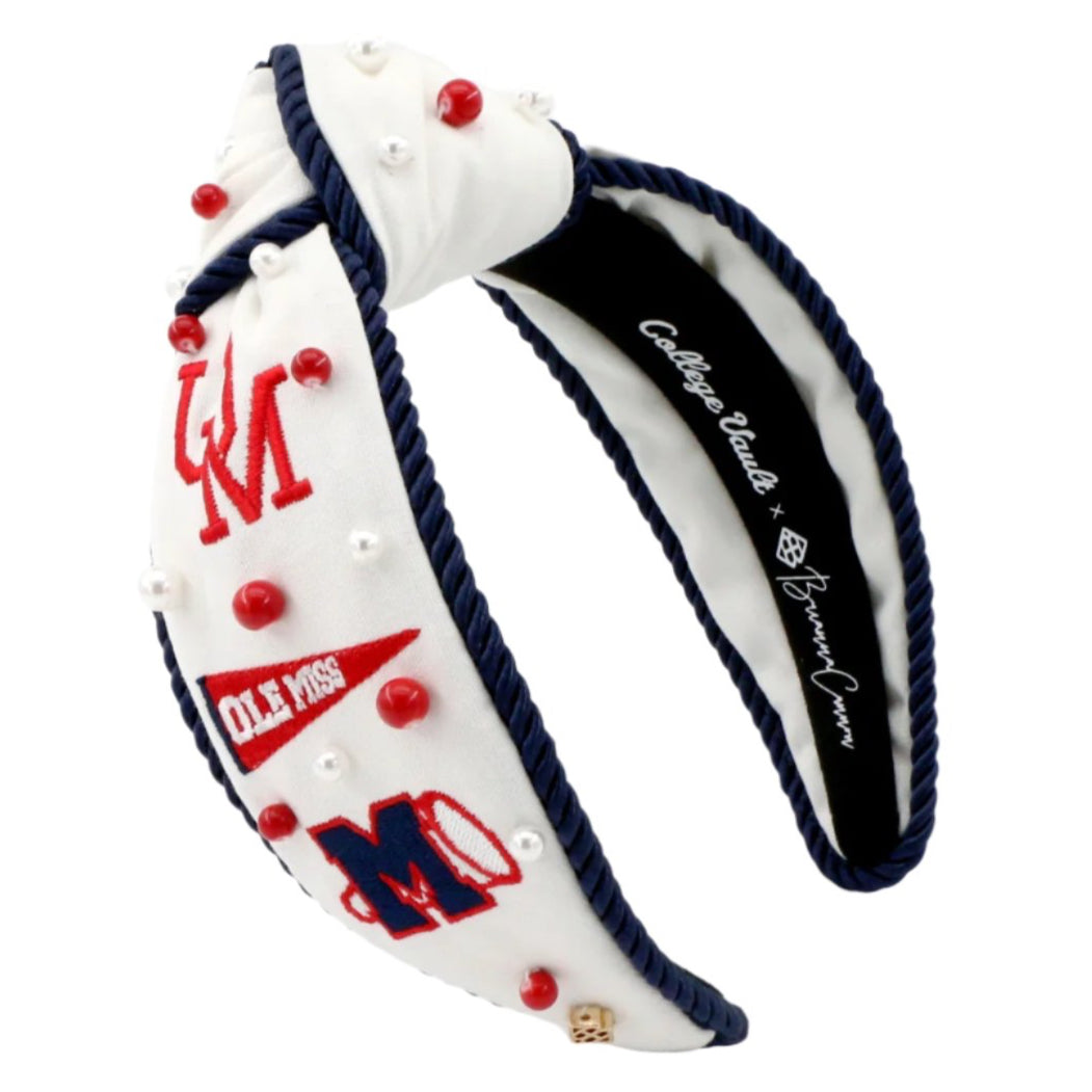 Ole Miss College Vault Rope Headband - Vintage Rebels Headband ...
