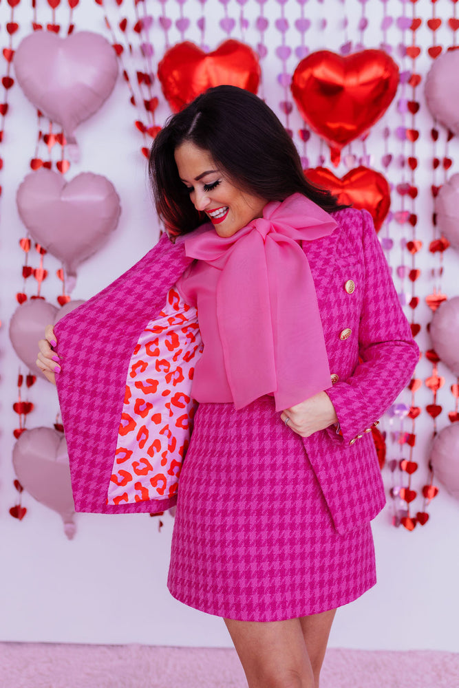 Light Pink Button Down Blouse with Bow - Valentine's Shirt | Brianna Cannon