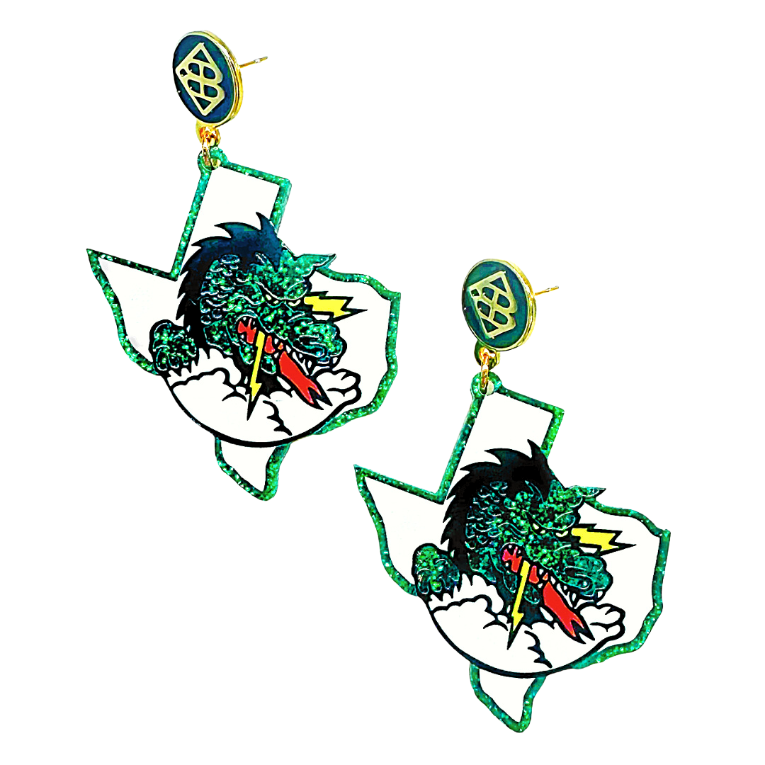 Southlake Carroll Dragon Logo Earrings – Brianna Cannon