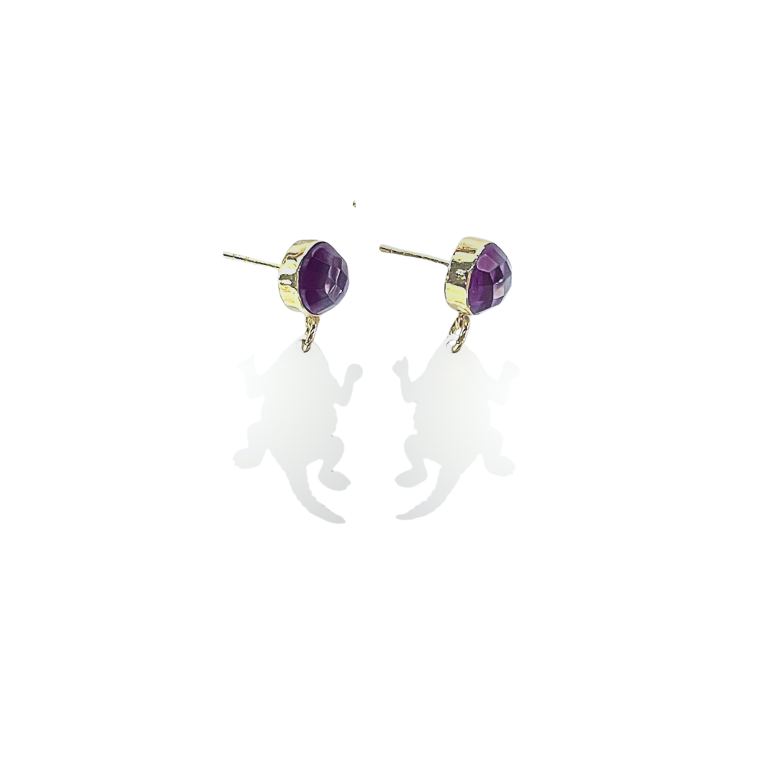 TCU Mini White TCU Horned Frog Earrings – Brianna Cannon