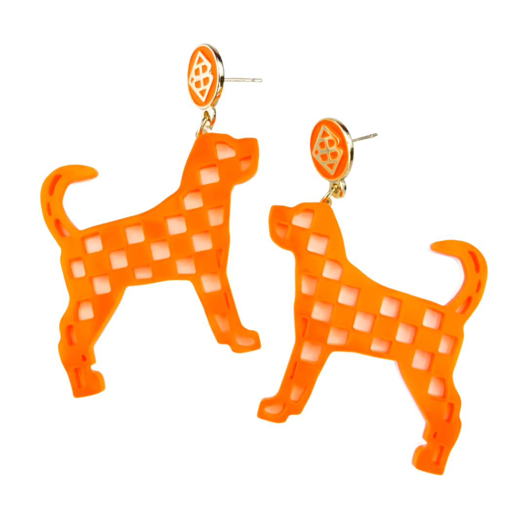 University of Tennessee Orange and White Checkered Smokey Earrings ...